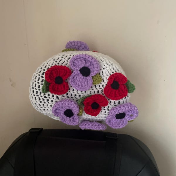 Funny Face Crochet Car Headrest Covers (set of 2) - Etsy