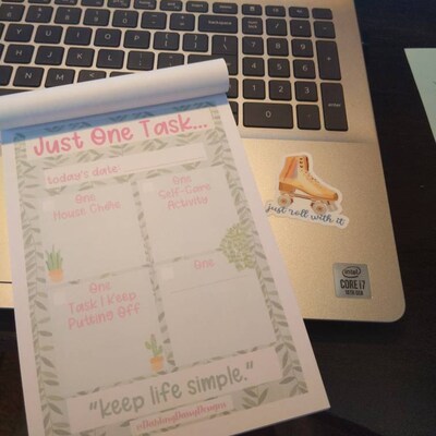 Just One Task Notepad Self Love Notepad Self Care Notepad Calming To-do ...