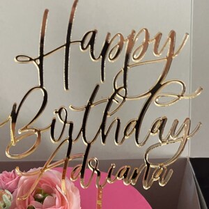 Custom Cake Topper Custom Saying Cake Topper With up to Three Lines of ...