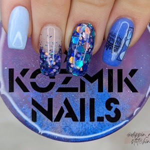 Tiger Glam Focal Nail Art Wrap Design by Kozmik Nails | Etsy