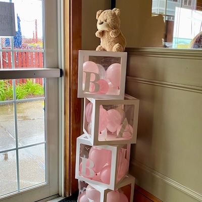 Baby Block Balloon Box With Balloons, Customize Colors of Balloons ...