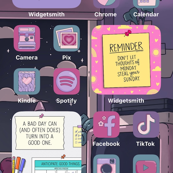 Y2K Aesthetic Icon Pack for Ios, Android & Tablet Wallpapers Widgets ...