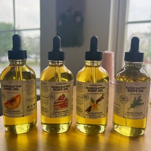 Handcrafted Warm Vanilla Bean Multi-use Body Oil for Smooth and Silky ...