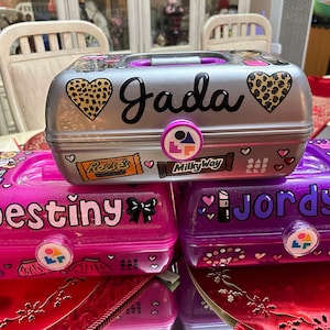 Camp Themed Caboodle, Hand-painted Personalized Caboodle, Personalized ...