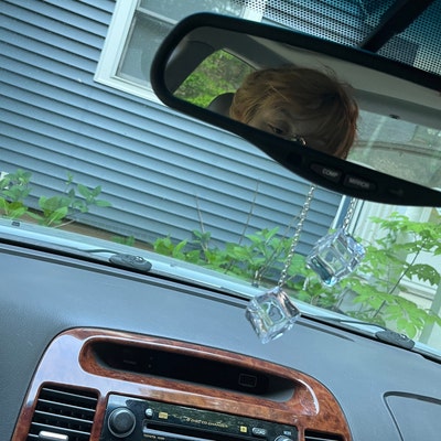 Ice Cube Rear View Mirror Hangers With Black Sparkle Hearts - Etsy