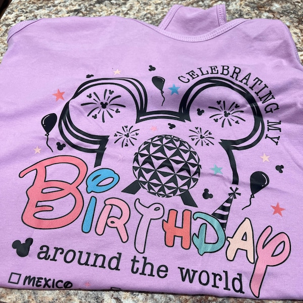 Epcot Birthday Shirt, Magic Kingdom Birthday Shirt, Epcot Theme Park T ...