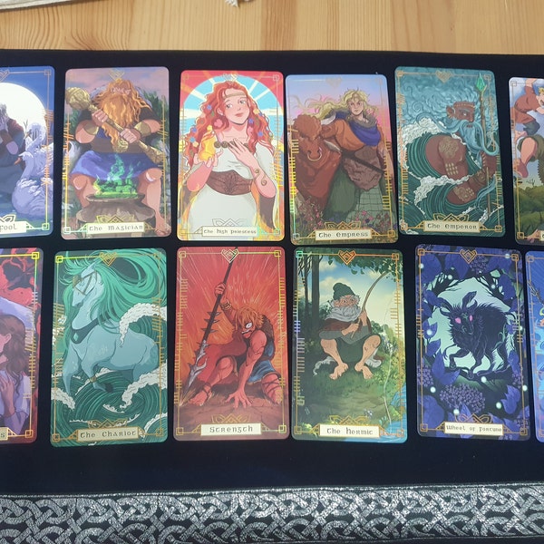 Irish Mythology Tarot Cards, Handpainted Major Arcana 22 Card Deck - Etsy