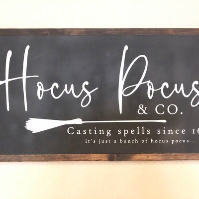 It's Just a Bunch of Hocus Pocus Halloween Sign Halloween Decor Fall ...