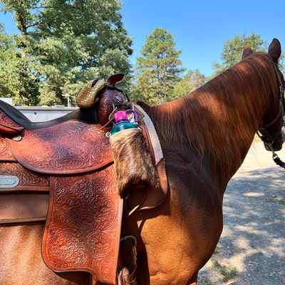 Saddle Drink Holder Genuine Cowhide Leather - Etsy