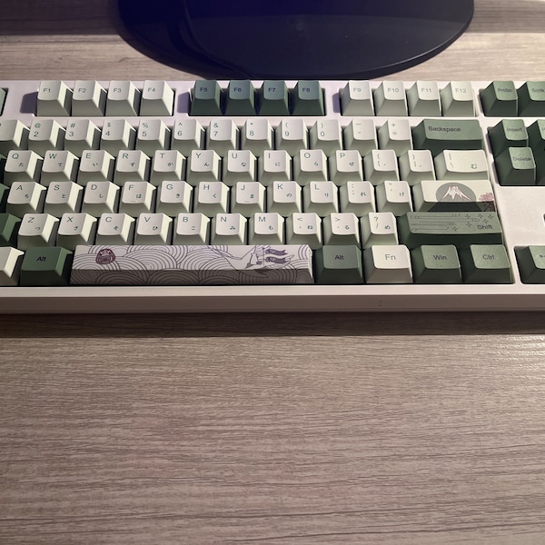 Matcha Cherry Keycaps Set, Resin PBT 87/96/104/108 Key, Mechanical ...