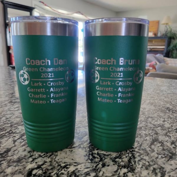 Engraved Coach Cup, Coach Tumbler, Coach Gift Idea, Tumbler With Lid ...