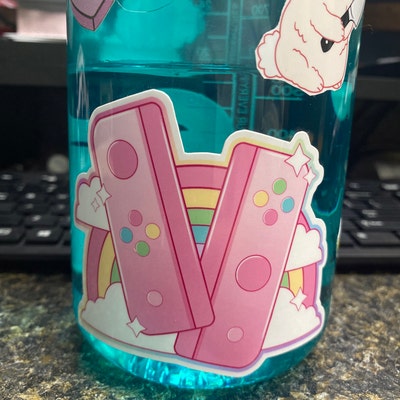 Rainbow Gamer Controller Sticker Kawaii Girl Gaming Decor Cute Fantasy ...