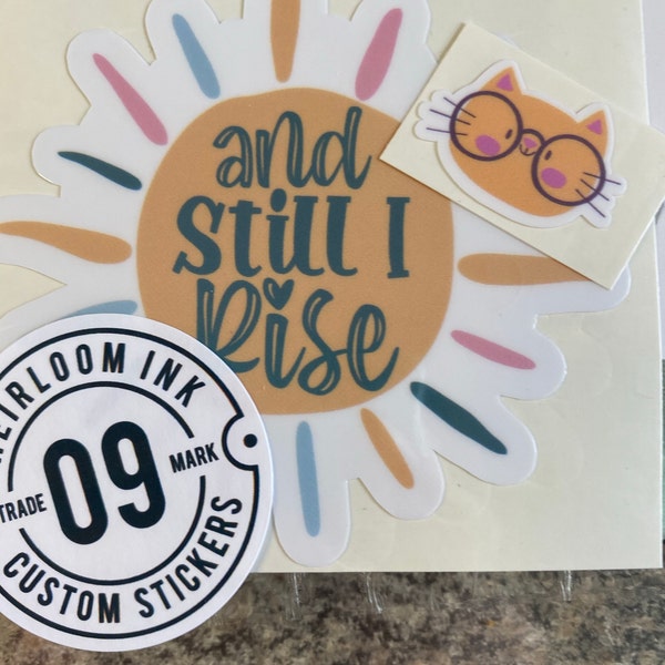 And Still I Rise Sticker Encouragement Motivational Decal Sticker Sun ...