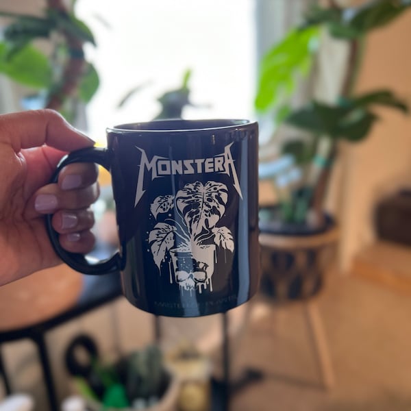 Monstera Hoodie Back Design for Metal Head Plant Lover Gift Idea for ...