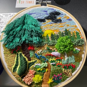 Forest Landscape, 3d Embroidery Pattern. Hand Embroidery Pattern PDF ...
