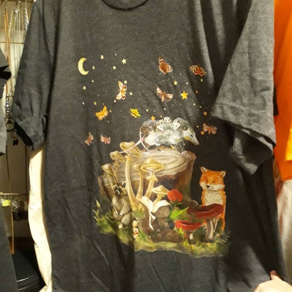 Fox Shirt Woodland Animals Shirt Fox Tshirt Gift for Fox Lover ...