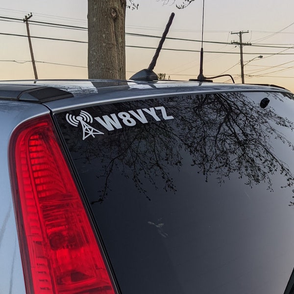 Ham Radio Callsign Antenna Callsign Window Decal - Etsy