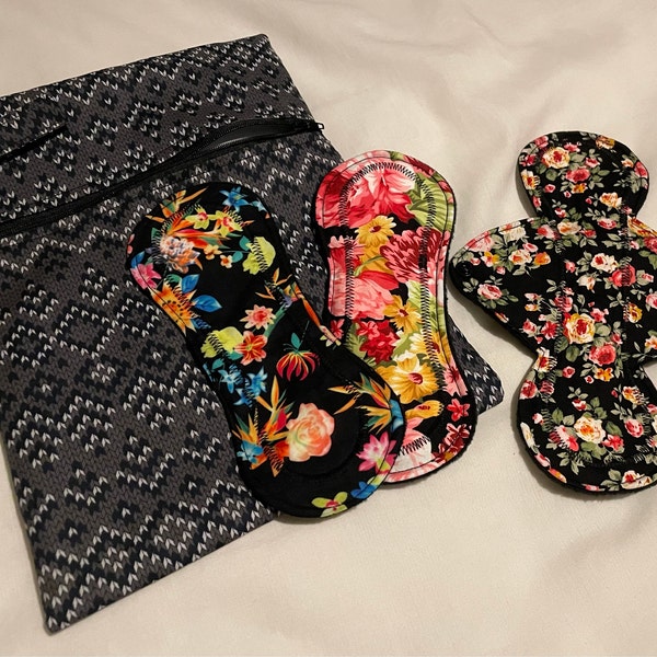 Reusable Menstrual Pads CSP Panty Liners Organic Towelling 100% Cotton ...