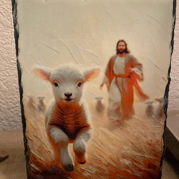 A Little Family, Digital Christian Art, Jesus Rescues Lamb, Jesus ...