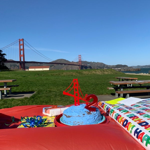 Golden Gate Cake Topper, San Francisco Bridge Cake Topper, Golden Gate ...