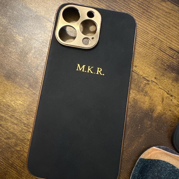 Personalized Suede iPhone Case for iPhone 17 16 15 14 Pro Max Initials ...