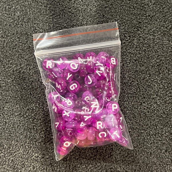 6mm Cube Alphabet Beads, Word Beads, Letter Beads, Cube Shaped Beads ...