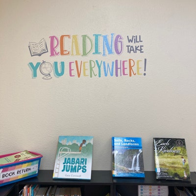 Reading Will Take You Everywhere Wall Decal Classroom Vinyl Library ...