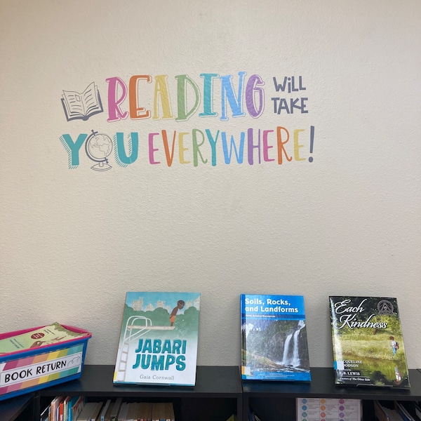 Reading Will Take You Everywhere Wall Decal: Classroom Library Decor - Etsy