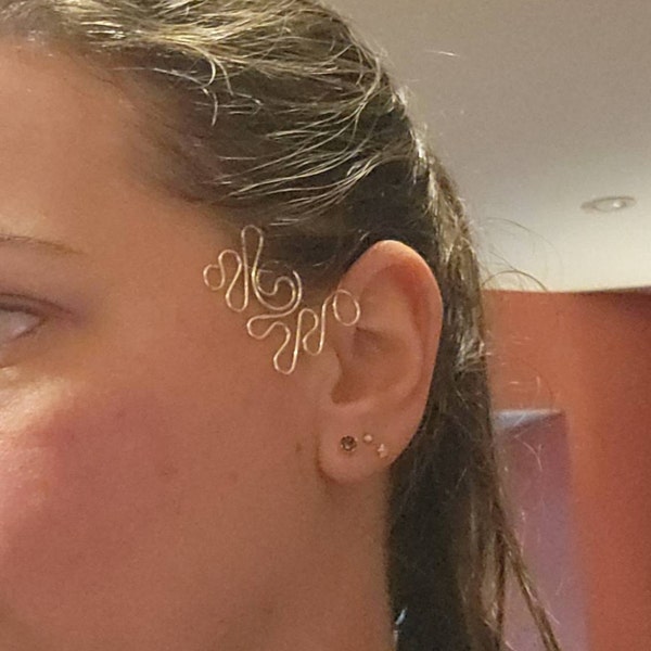 Temple Gems, Ear Cuff, Gold Plate, Ear Jewelry, Ear Wrap, Ear Jacket ...