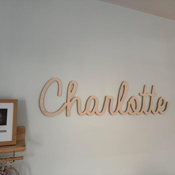 Custom Wood Baby Name Sign Letter Wall Art Kids Room Art Wall Art for ...