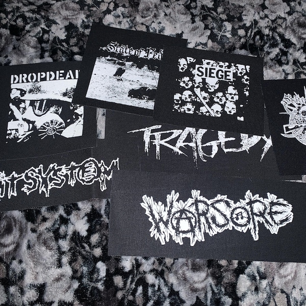 E - K - Punk Patches - Grindcore, Thrash, Crust, Anarcho, Metal, Vegan ...