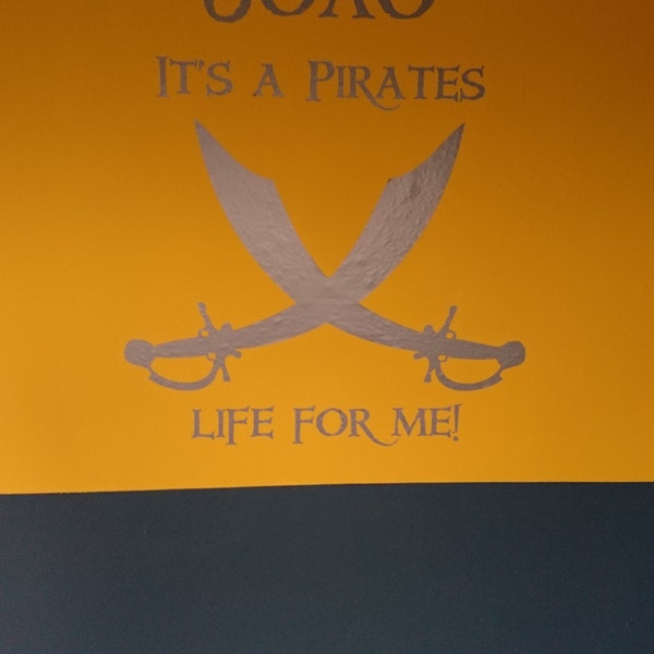 It's a Pirates Life for Me Personalised - Wall Sticker - Childrens ...