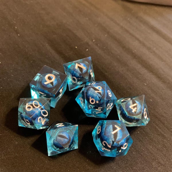 Koi Dnd Dice Set Liquid Core Dice Set for Role Playing Games, Dungeons ...