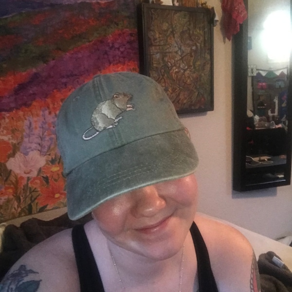 BROWN RAT RODENT Hat - Embroidered Men Women Wildlife Baseball Cap ...