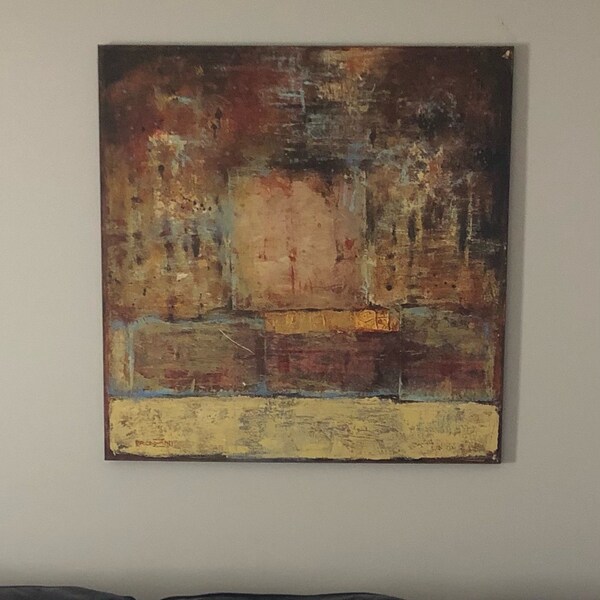 Art Painting on Canvas ORIGINAL ABSTRACT PAINTING on Canvas Orange ...