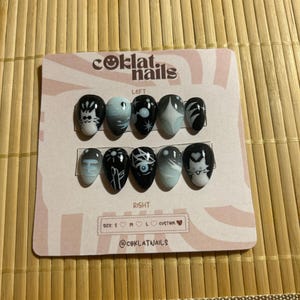 Cry Baby Nails Cry Baby Coffin Nails Nails Cute Nails Press on Nails ...