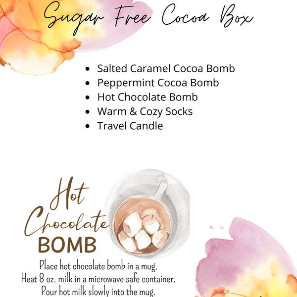 Printable Hot Cocoa Bomb Tag or Sticker, Christmas Hot Chocolate Bomb ...