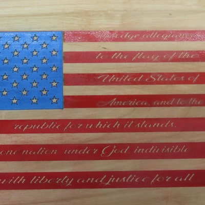 Pledge of Allegiance Flag Design, SVG DXF AI , Digital File Only - Etsy