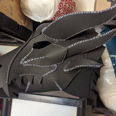 PDF Pattern Leather Dragon Mask - Etsy