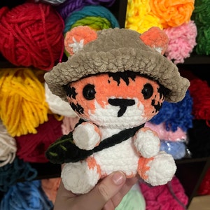 Baby Tiger Crochet Pattern Safari Tiger Cute Tiger With Safari Hat and ...
