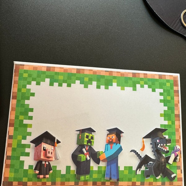 Minecraft Birthday/celebration/greeting 3D Pop-up Box Card/ Party ...