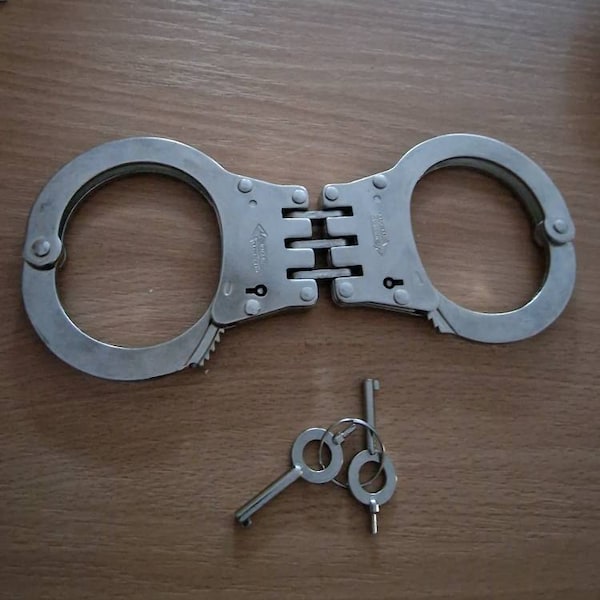 Hinged Handcuffs, Rigid Design With Two Keys - Etsy