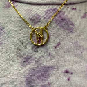 Hand Gesture Necklace Hand Sign Necklace Love Necklace Peace Necklace ...