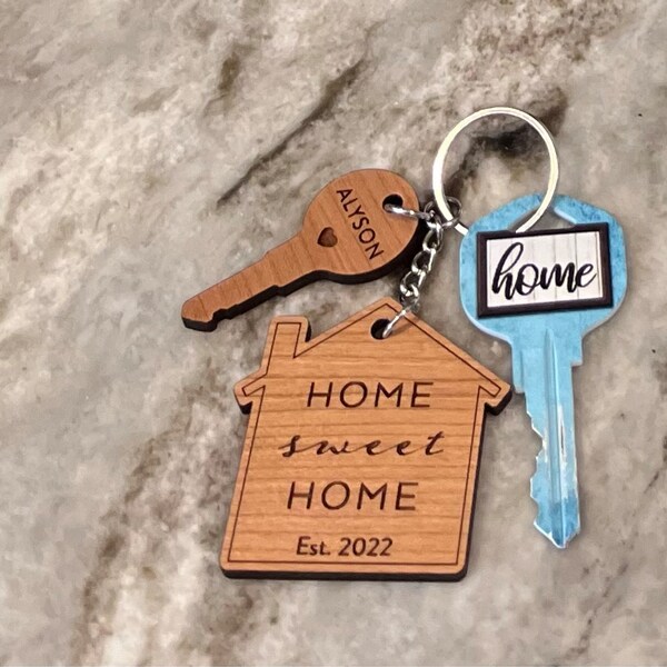 Personalized First Home Keychain, First Home, Personalized Key Chain ...