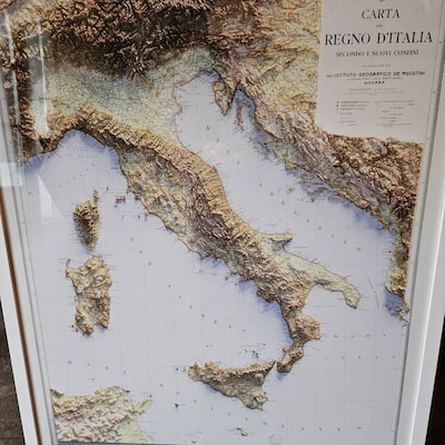 Dolomites italy Topographic Map of 1904 2D Poster Shaded Relief Map ...