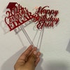 Custom Princess Crown Cake Topper Svg, Happy Birthday Cake Topper Svg ...