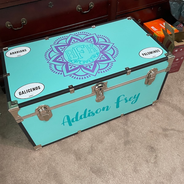 Camp Trunk Vinyl Decal Decor - Camp Trunk Sticker - Personalized Camp ...