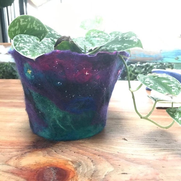 Space Felt Picture Textile Art, Nebula Galaxy, Colourful Stars ...