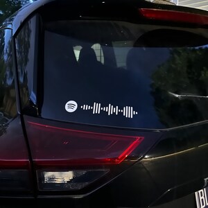 Custom Spotify Song Code Vinyl Decal Song Code Sticker Music Code Decal ...