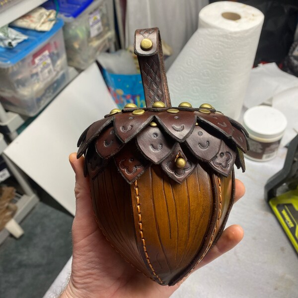 Digital Leather Acorn Bag PATTERN Nature Set - Etsy
